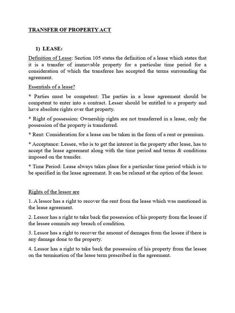 Understanding Lease Agreements in Property | PDF | Lease | Consent