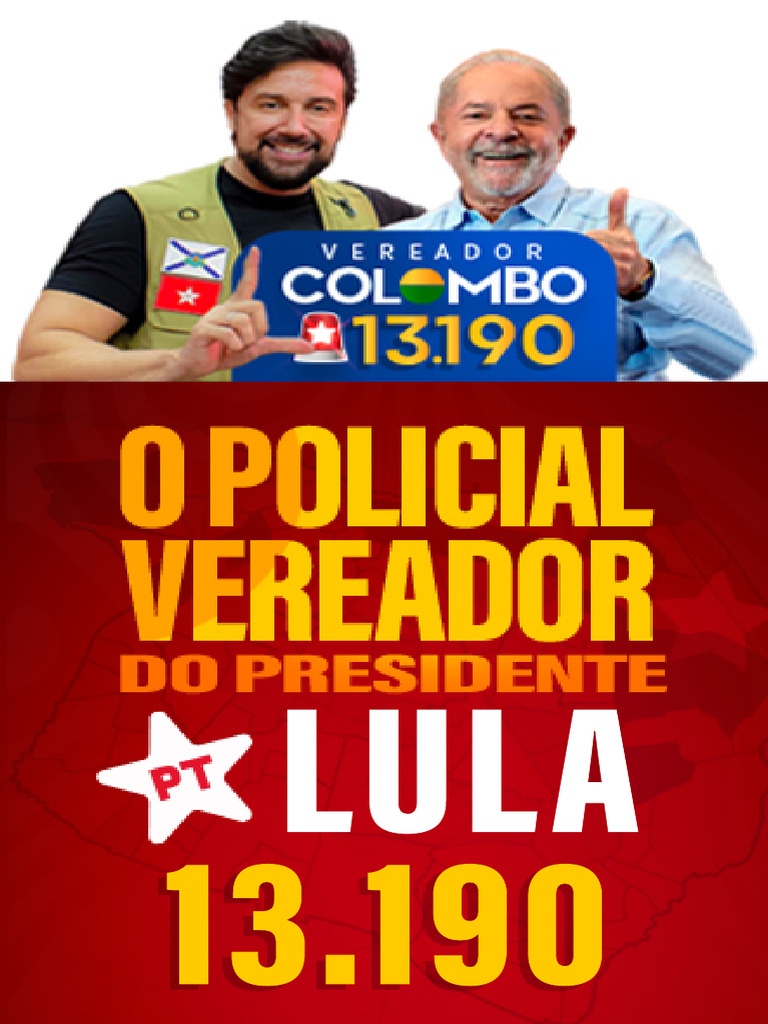 Adesivo - Candidato Policial Vereador Do Lula | PDF