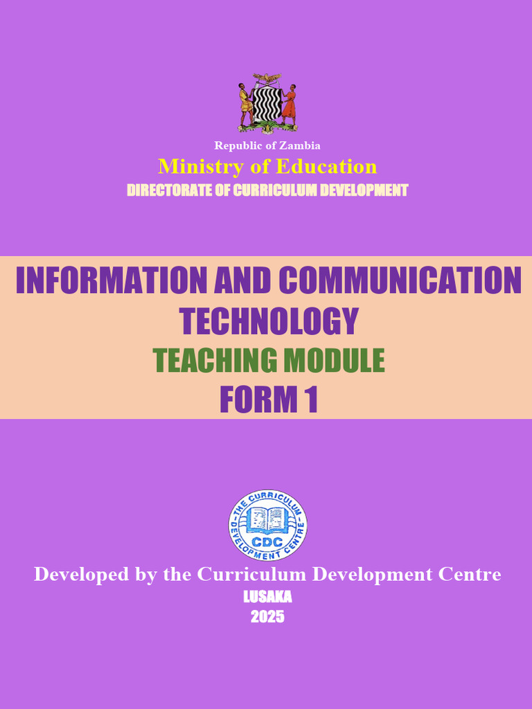 FORM 1 ICT MODULE 2024 For 2024 Syllabus | PDF | Educational Technology ...