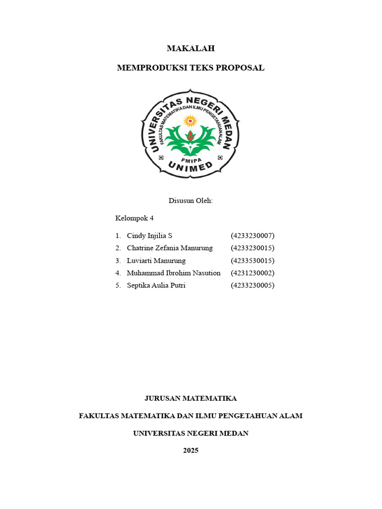 Makalah Kel 4 - Bab 4 Memproduksi Teks Proposal | PDF