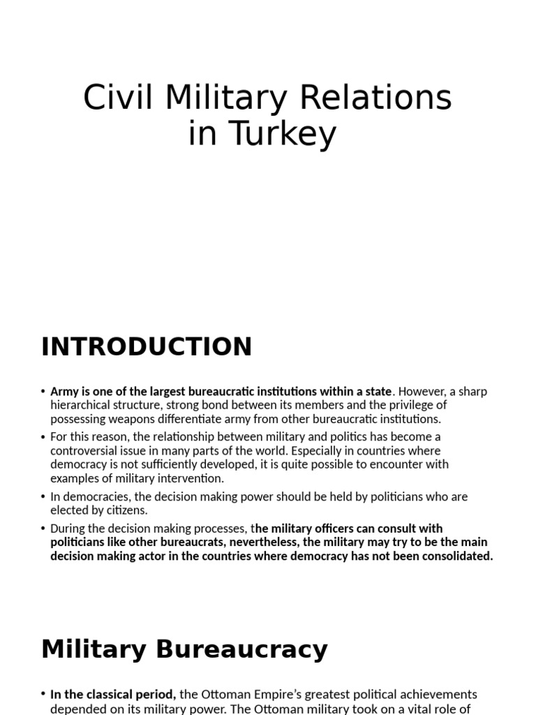 Civil Military Relations | PDF | Mustafa Kemal Atatürk | Politics Of Turkey