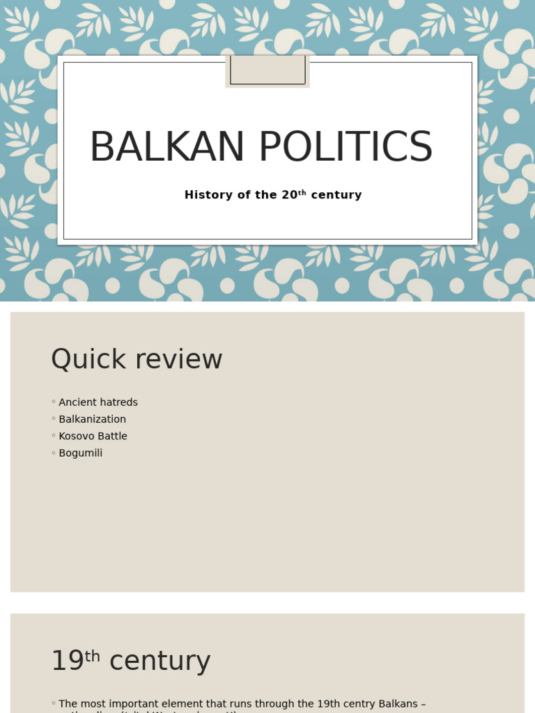 Balkan Nationalism and Socialist Legacy | PDF | Socialist Federal ...