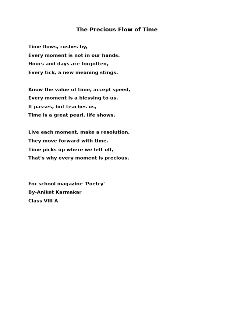 The Precious Flow of Time | PDF