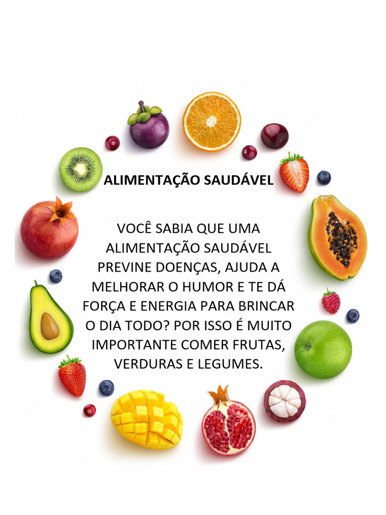 Cartaz ALIMENTAÇÃO SAUDÁVEL | PDF