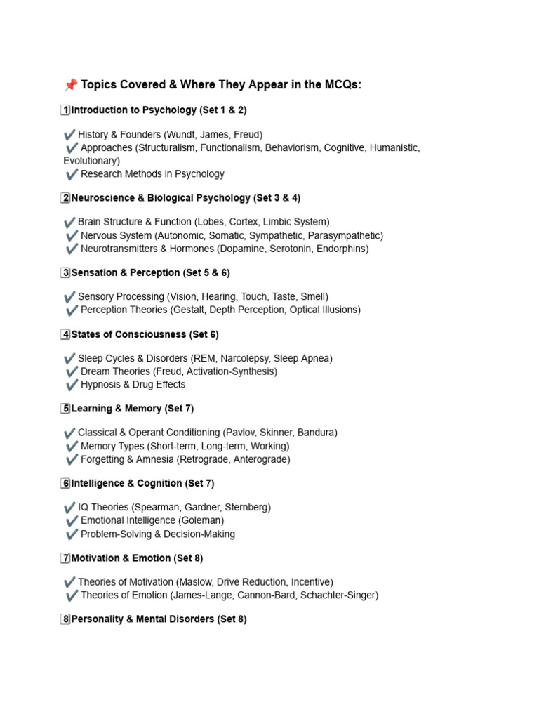 Psychology ch1 questions | PDF | Psychology | Color