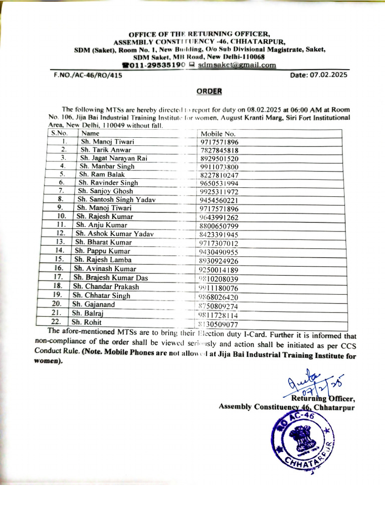 Order of MTSs for Counting | PDF