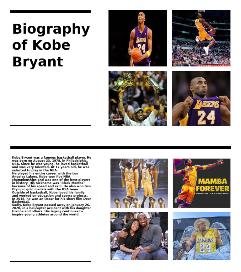 Kobe Bryant: NBA Legend Biography | PDF