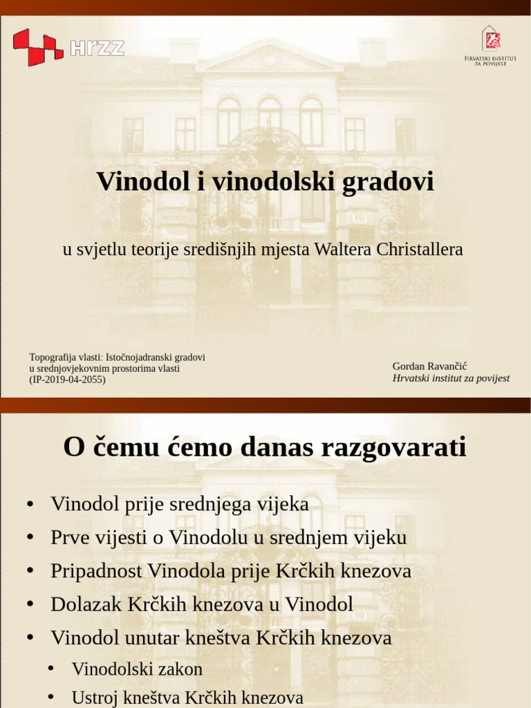 Vinodolski Gradovi U Srednjem Vijeku | PDF