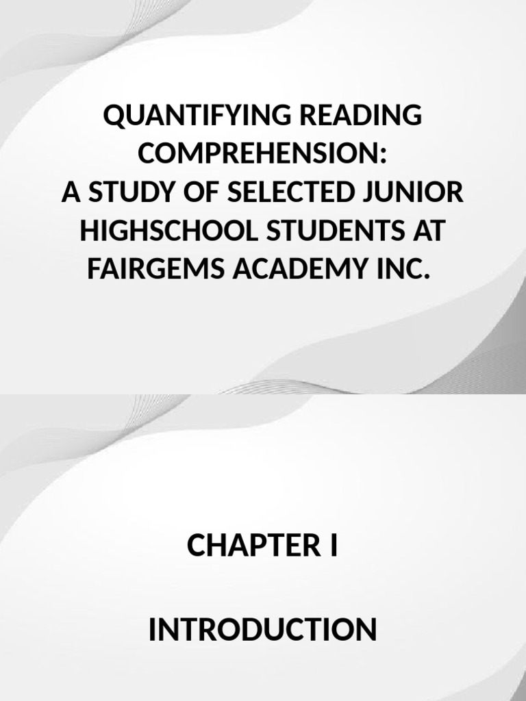 Reading Comprehension Study at Fair Gems | PDF | Reading Comprehension ...