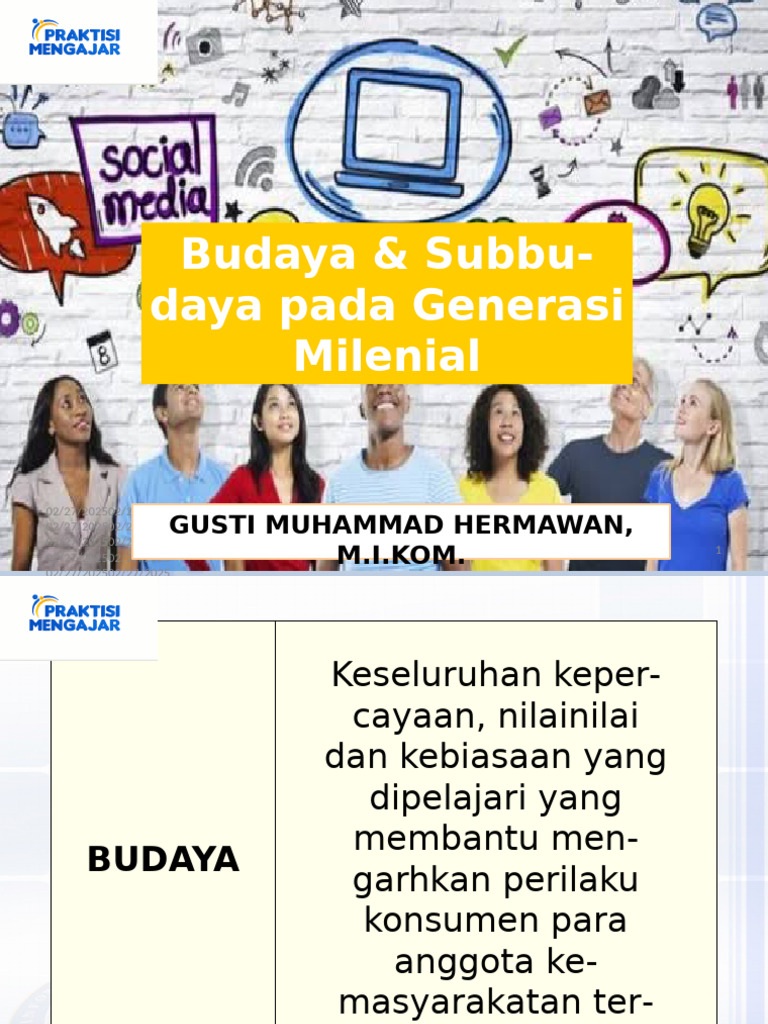 Budaya Dan Subbudaya Pada Generasi Milenial | PDF