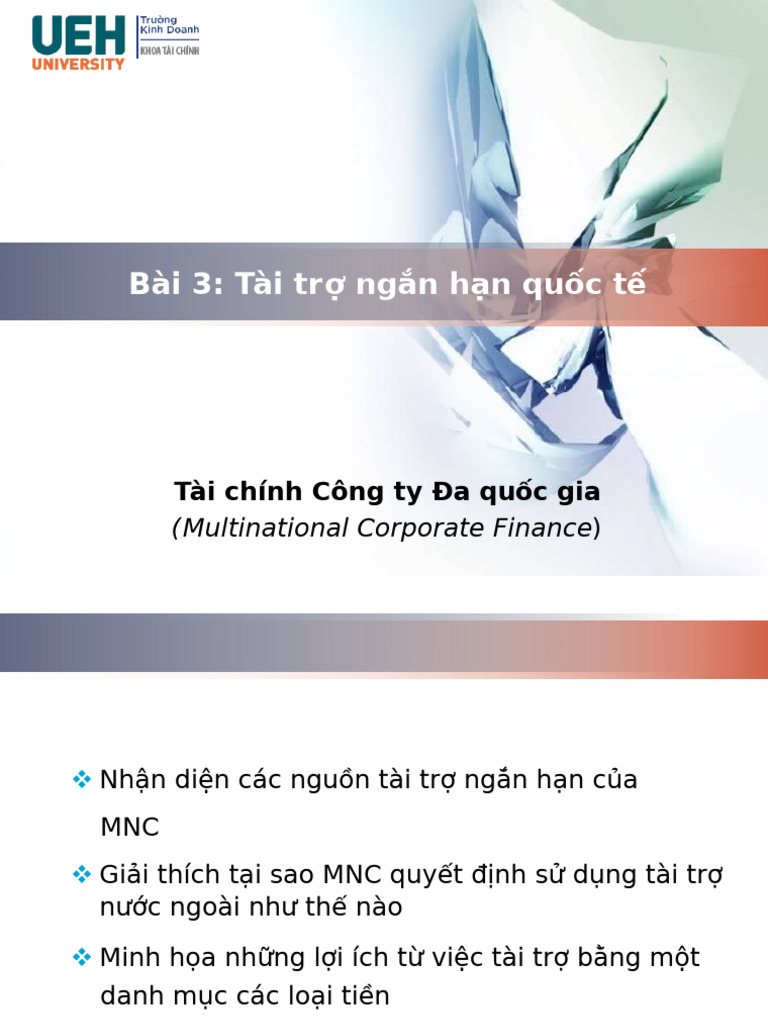 Bai 3 - TAI TRO NGAN HAN | PDF