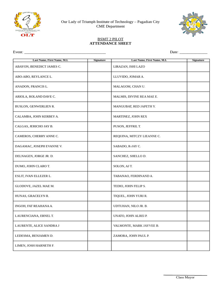 CME-PILOT-2-Attendance-Sheet | PDF