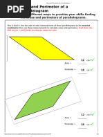 Area Calculations for Parallelograms | PDF