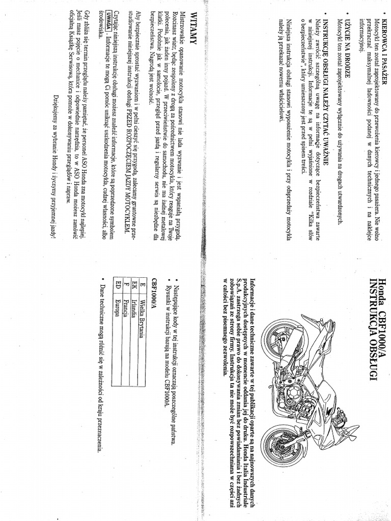 Instrukcja CBF 1000 | PDF