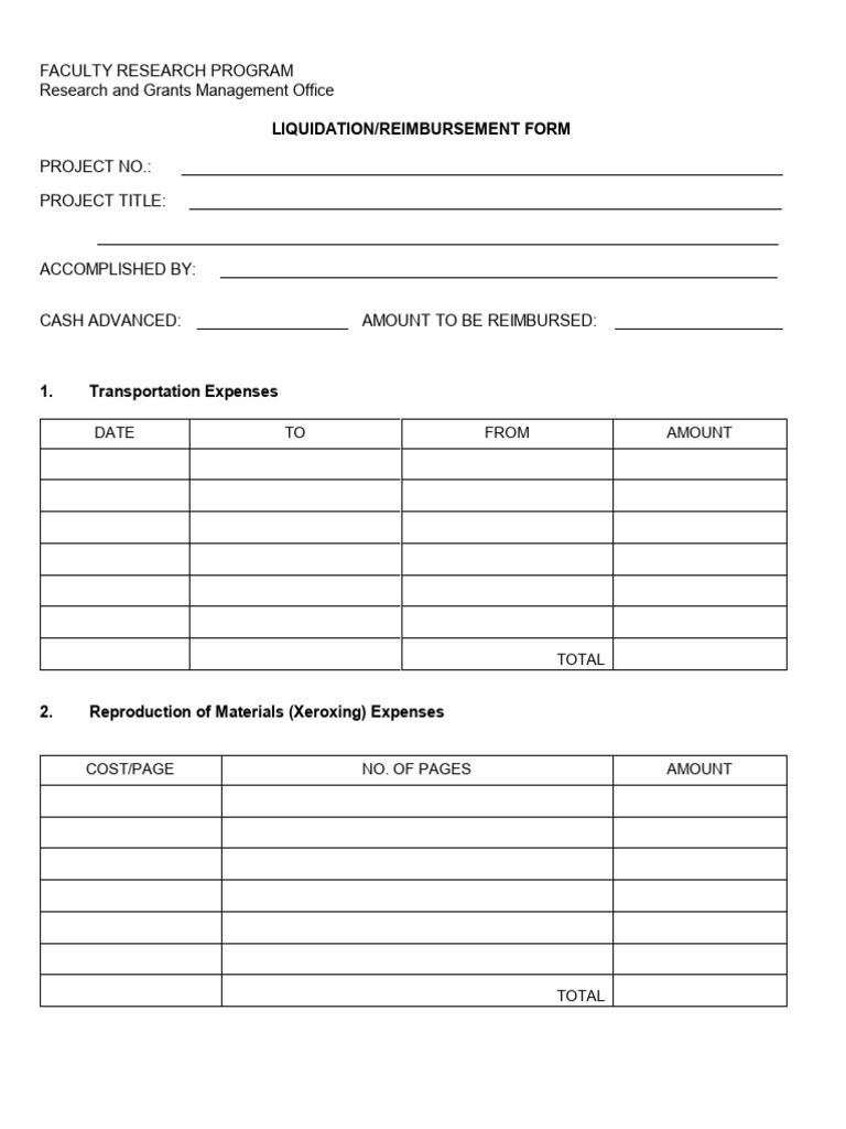 liquidation-reimbursement-form | PDF