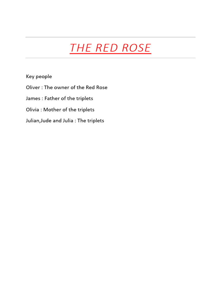 The Red Rose | PDF