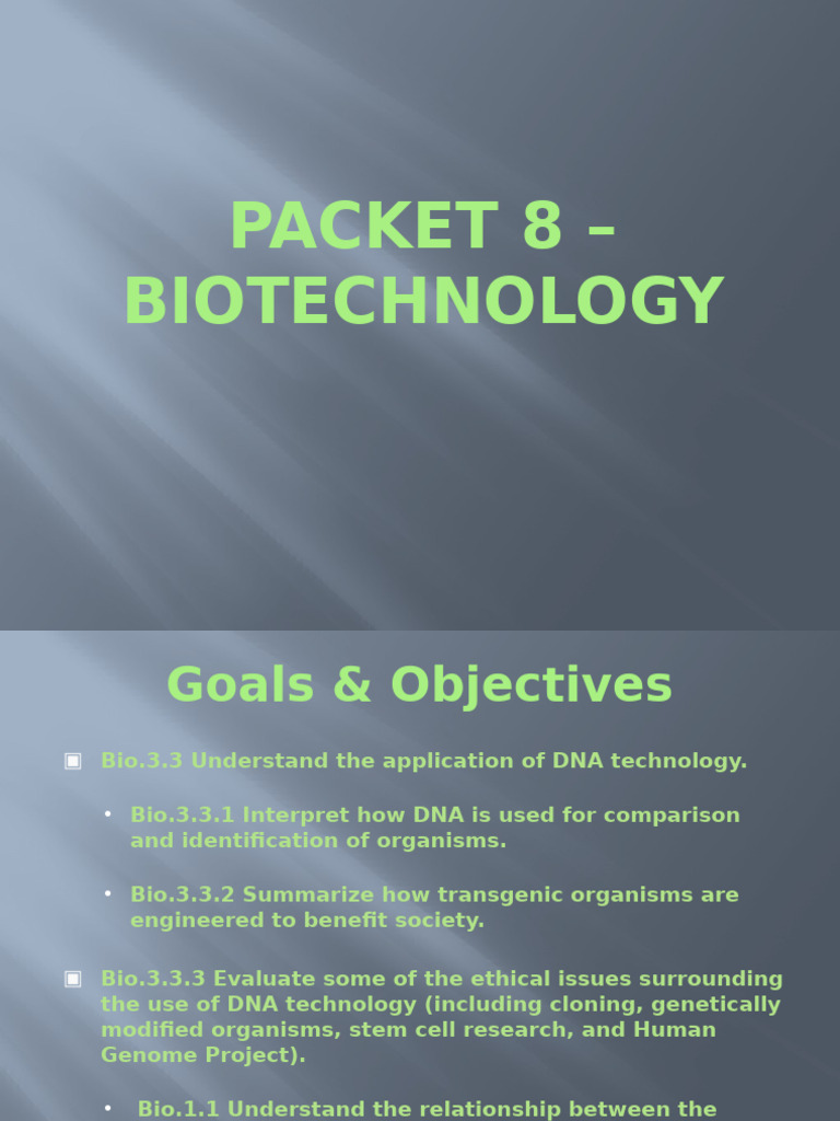 Biotechnology Notes Outline | PDF | Gel Electrophoresis | Stem Cell