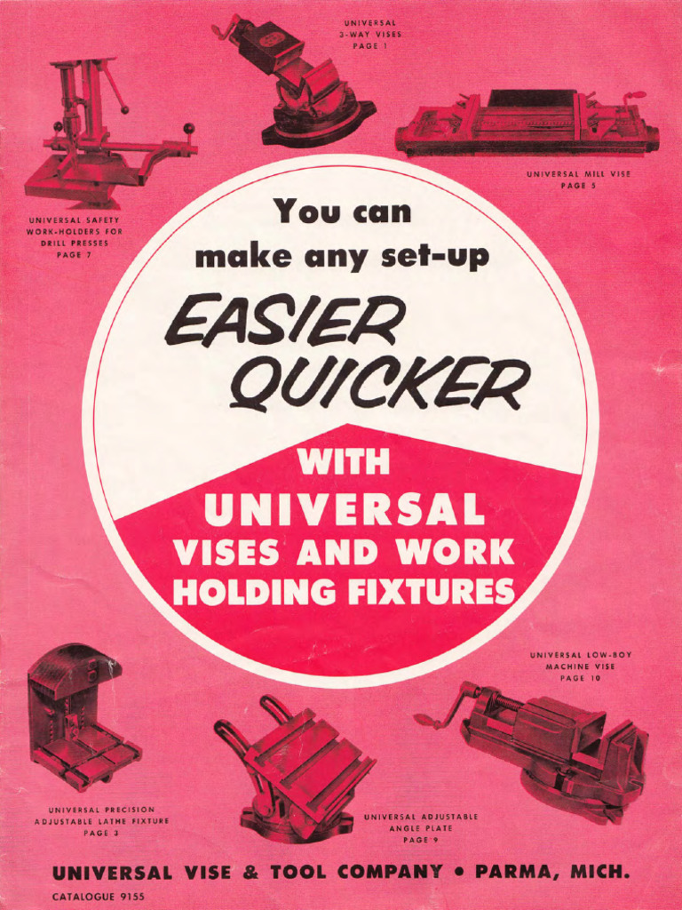 Universal Vise and Tool Co Cat 9155 | PDF | Drill | Screw