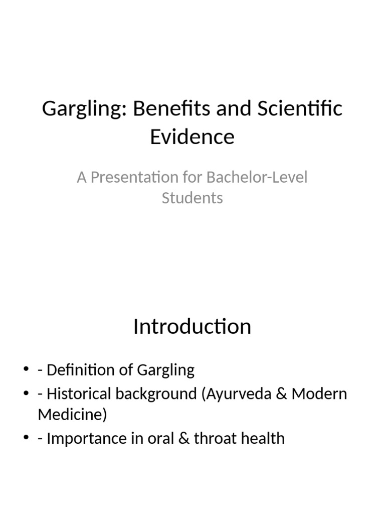 Gargling Presentation | PDF