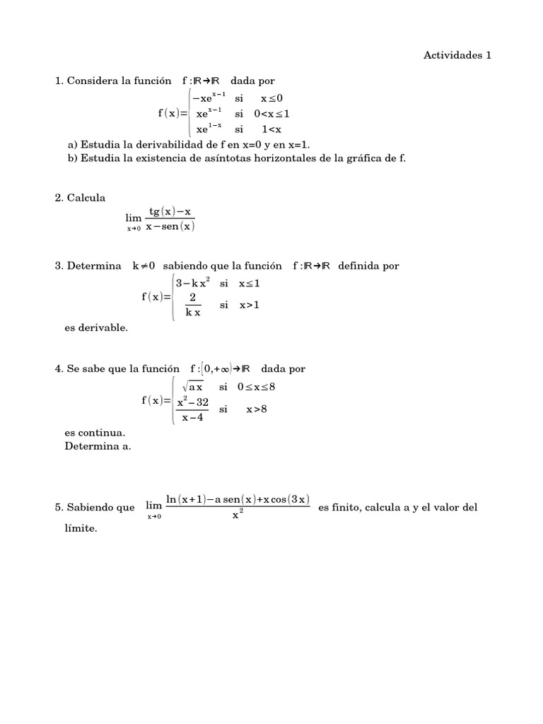 MatII Actividades 1 | PDF