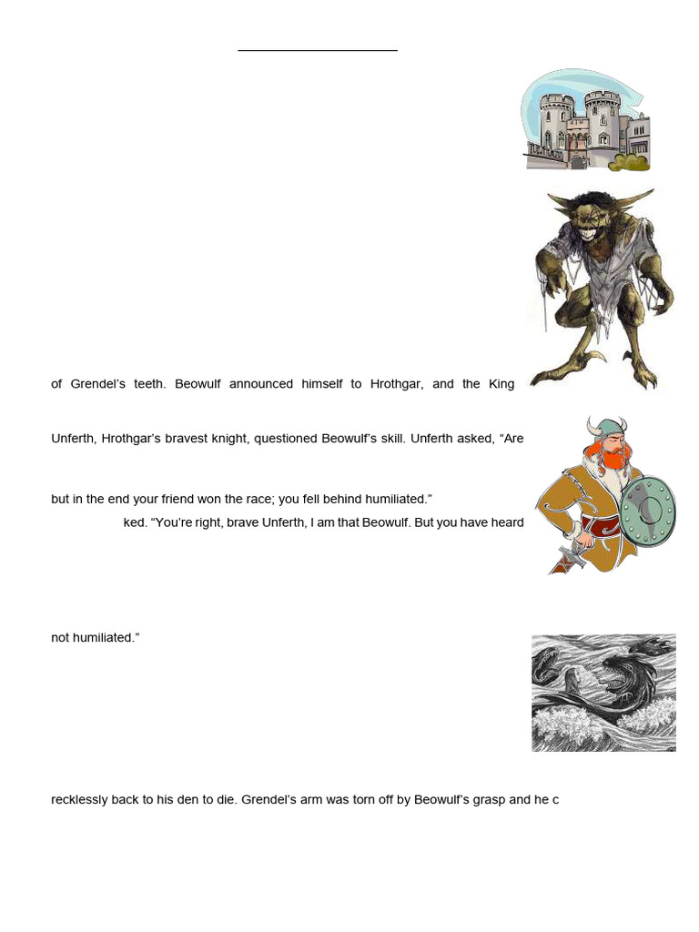 The Tale Of Mighty Beowulf | PDF | Beowulf | Old English Poems