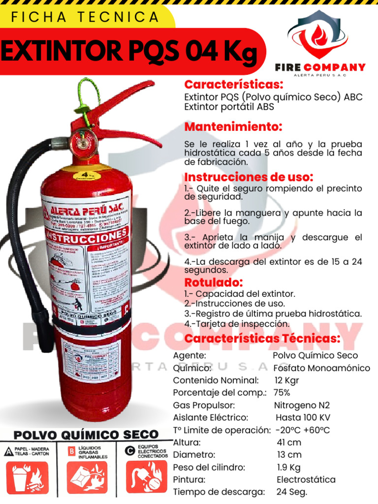 Guía De Uso De Extintor Pqs Abc Pdf