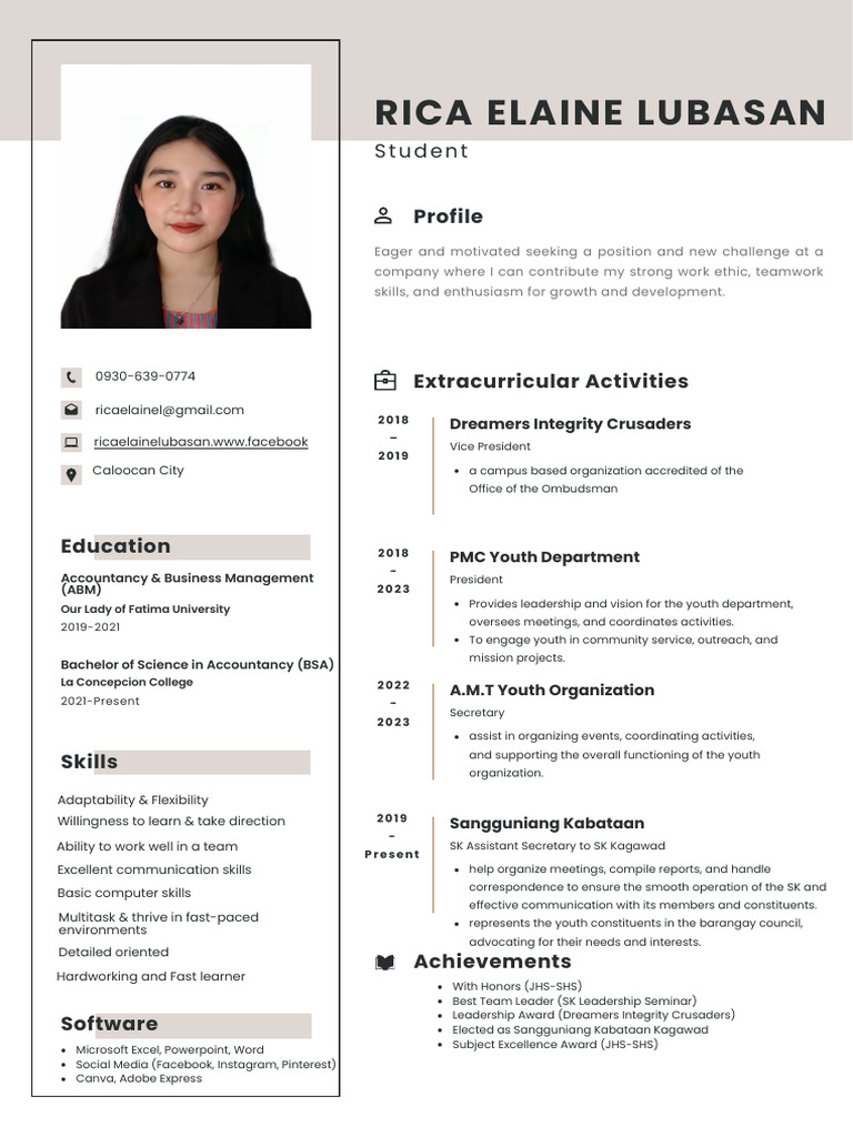 Simple Professional CV Resume | PDF