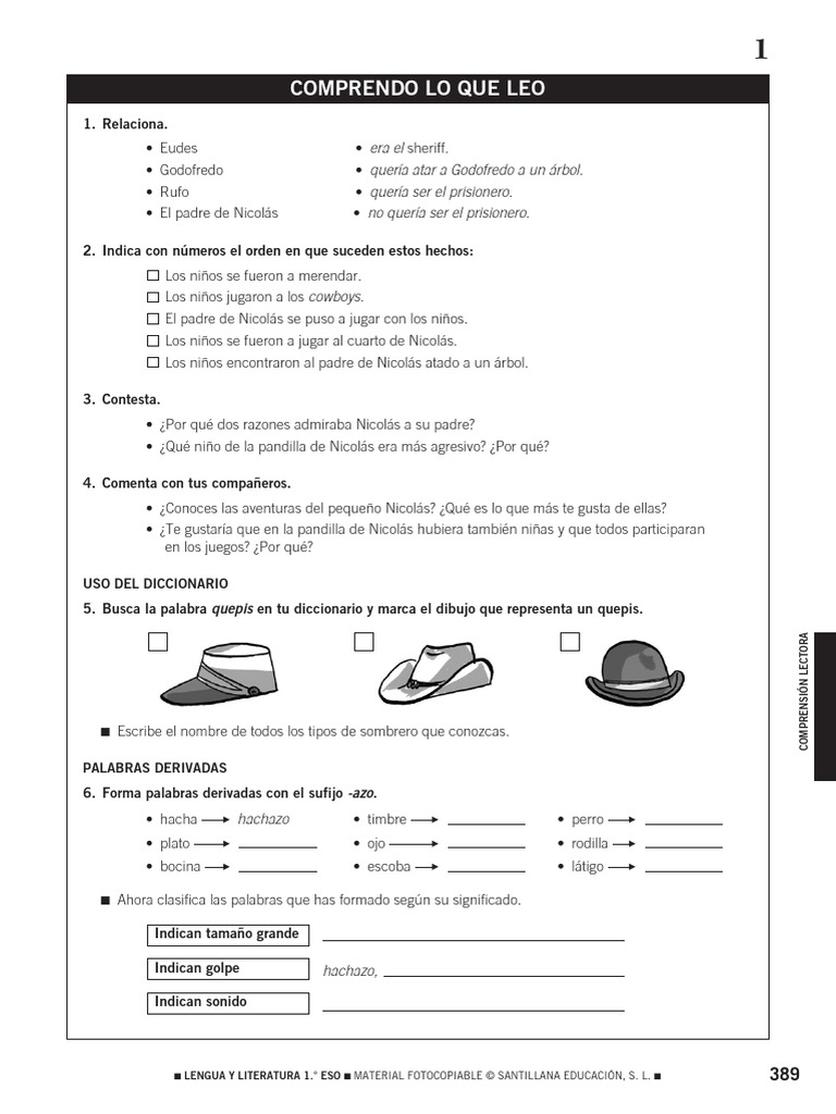 1 ESO Comprensión Lectora-3 | PDF