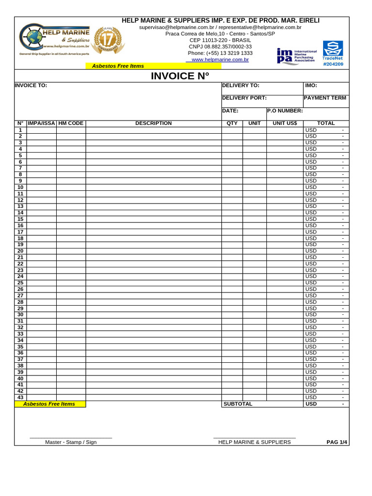 Invoice - Modelo - Com 4 Paginas | PDF | Banking