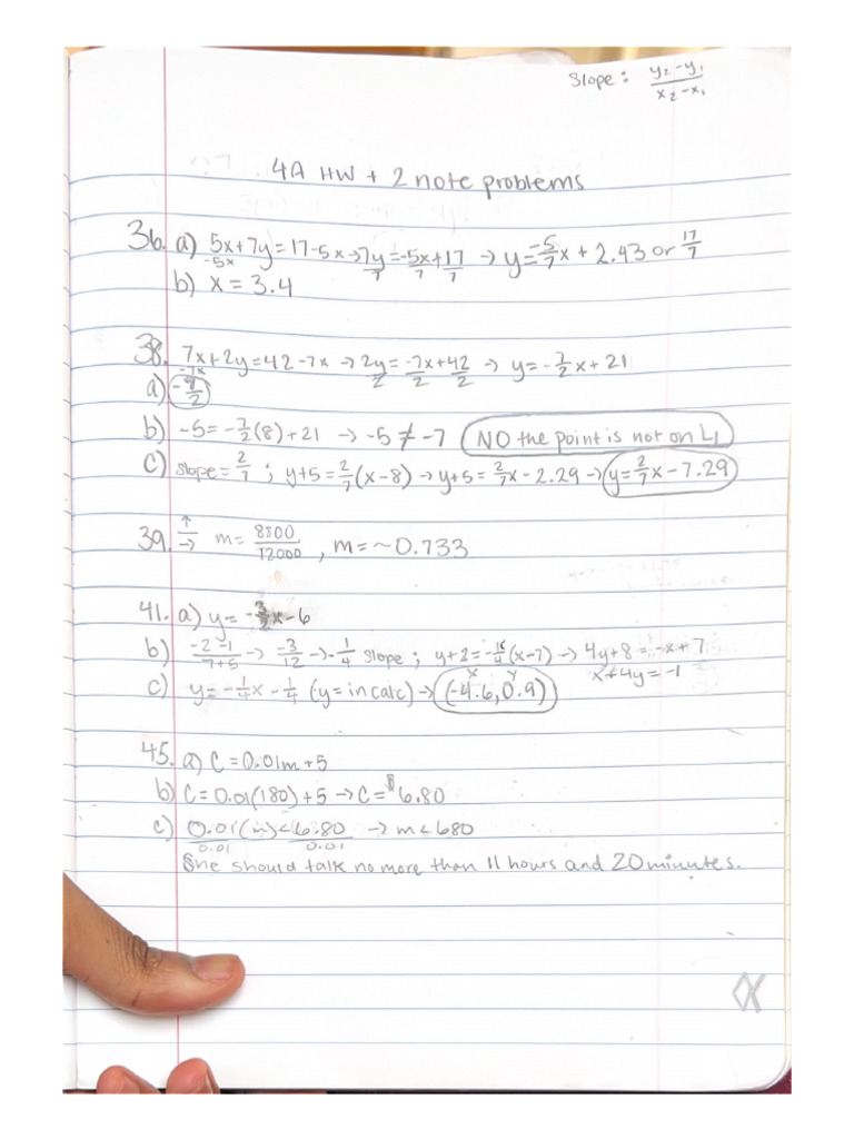 4A HW + 2 Note Problems | PDF