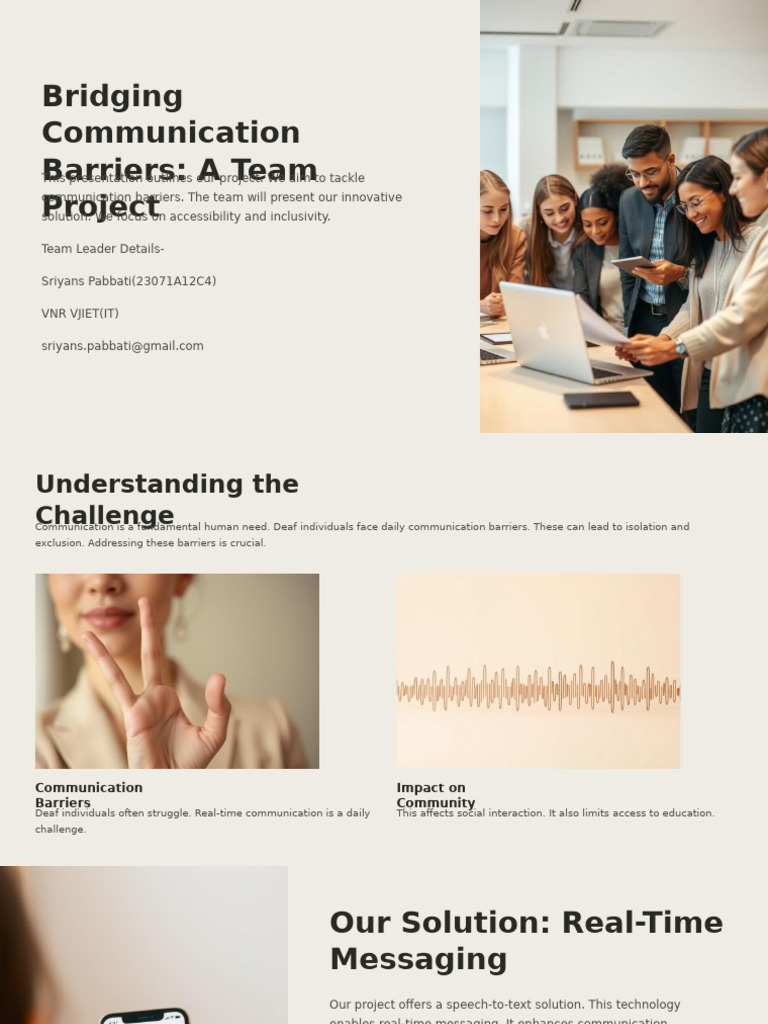 Bridging Communication Barriers A Team Project | PDF | Communication ...