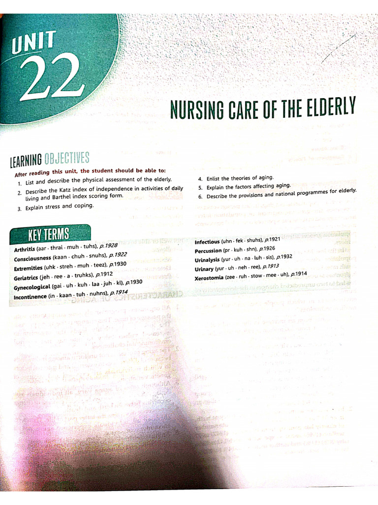 Elderly Nursing Care Guide | PDF | Geriatrics | Ageing