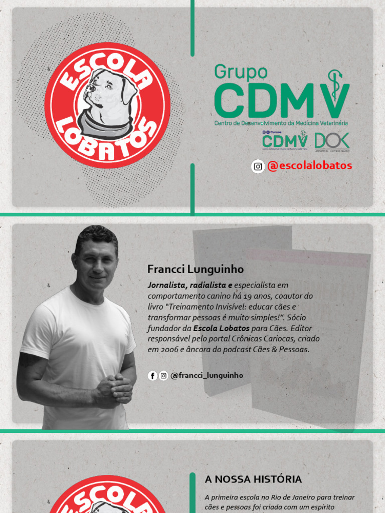 Escola Lobatos CDMV - Curso Auxiliar Veterinário 2025 Prof Francci Lunguinho | PDF | Cães | Agressão