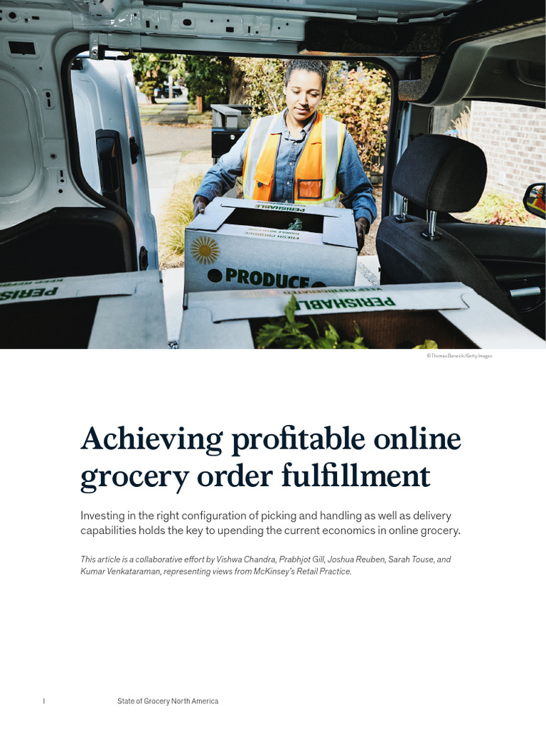 Achieving Profitable Online Grocery Order Fulfillment v10 | PDF | Grocery Store | Brick And Mortar
