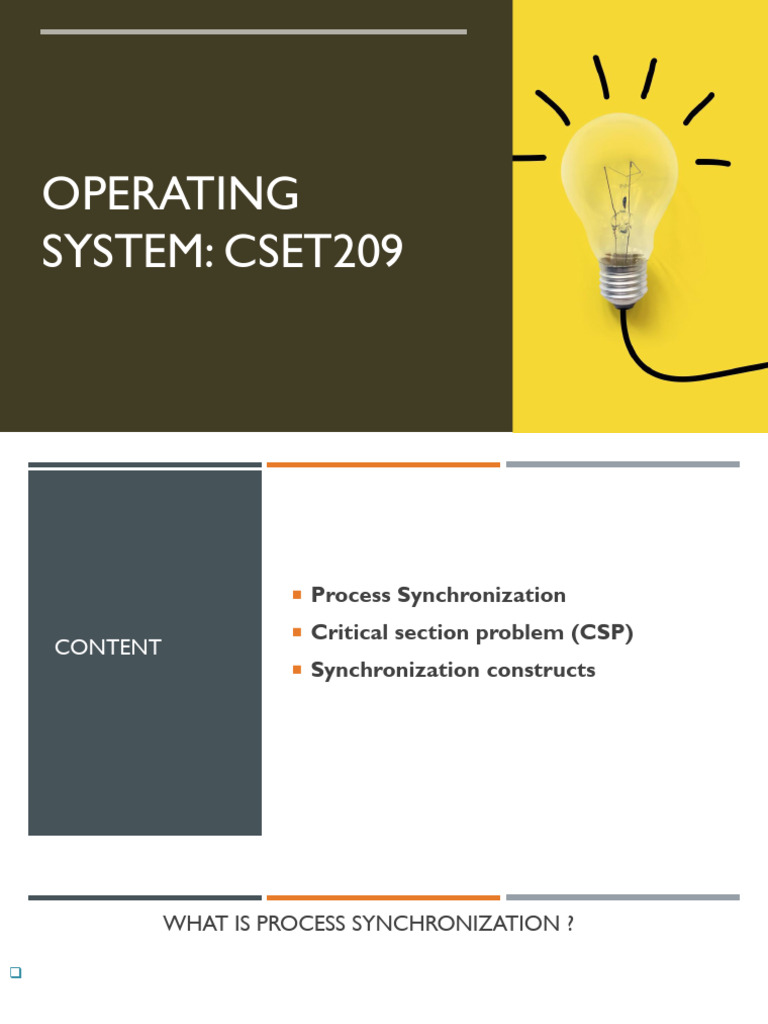 Process Synchronization in Operating Systems | PDF | Concurrency ...