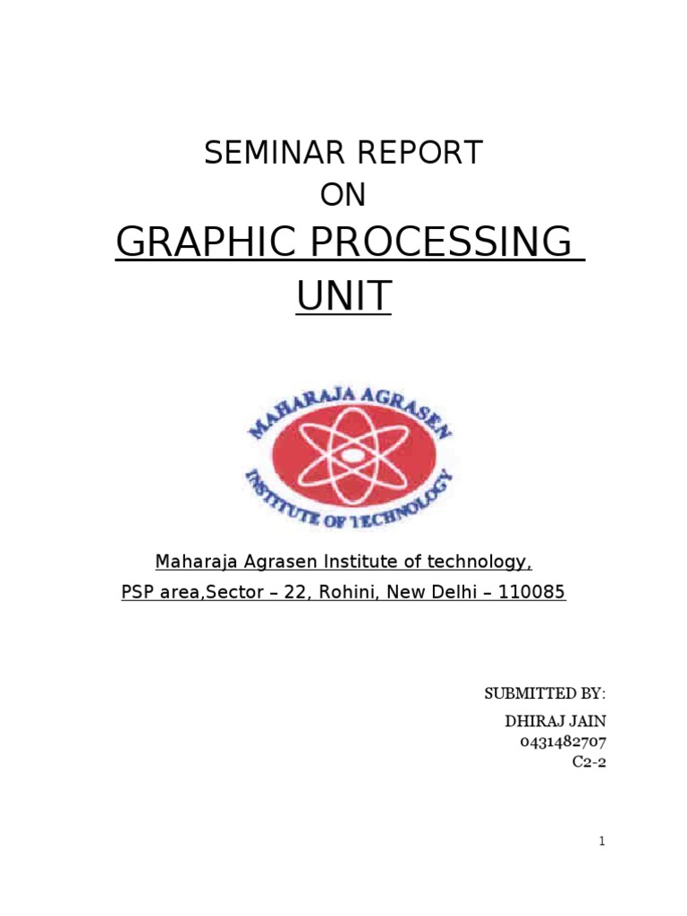 Report On Gpu | PDF | Graphics Processing Unit | Parallel Computing