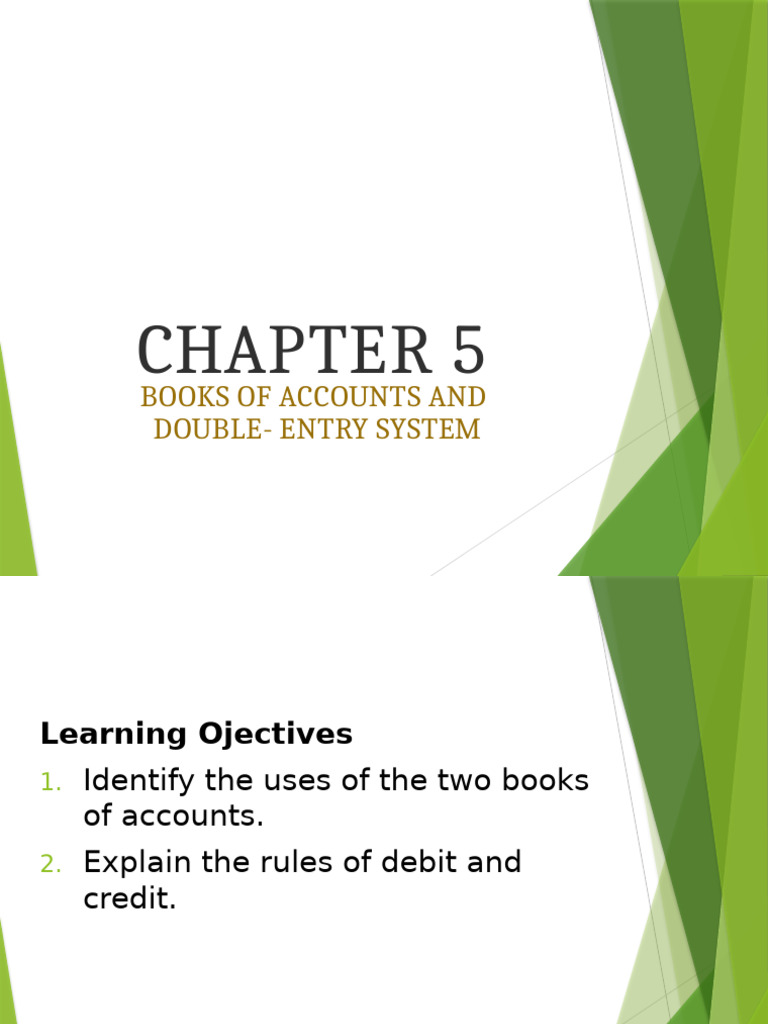 Books of Accounts & Double-Entry System | PDF | Debits And Credits ...