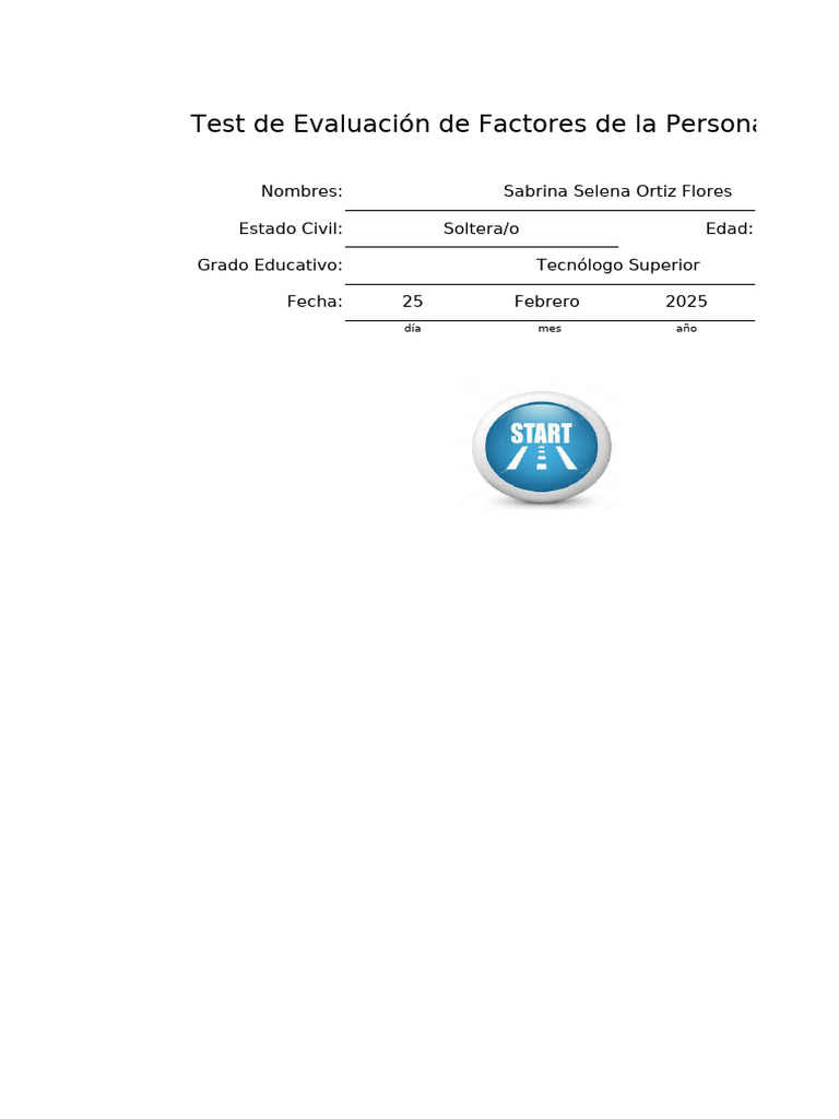 Evaluación de Personalidad 16 PF | PDF