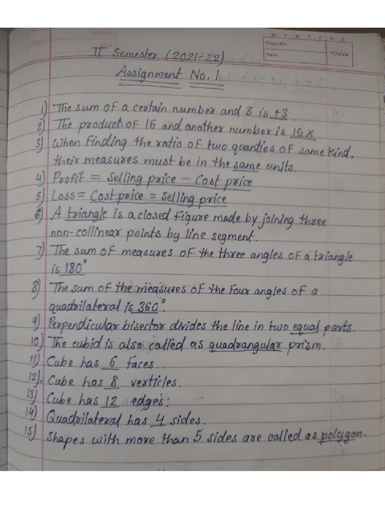 Maths Assignments | PDF