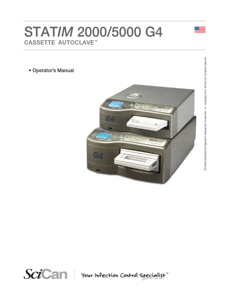 Scican Statim g4 Ops Usa | PDF | Sterilization (Microbiology) | Icon ...