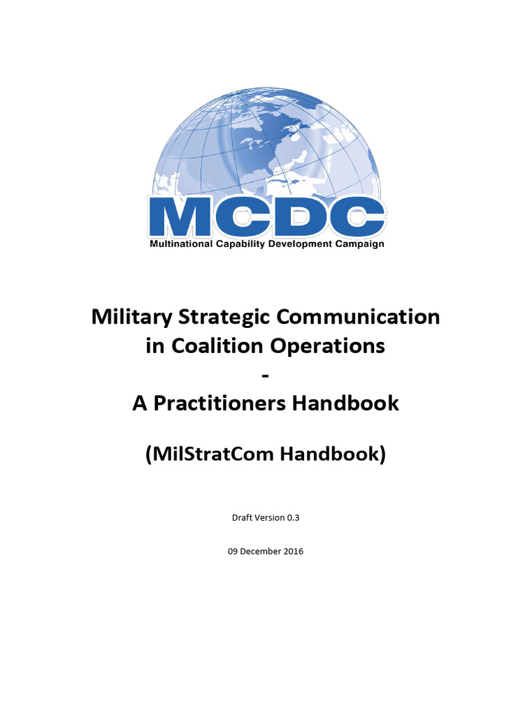 MCDC MilStratComHandbook | PDF | Strategic Communication | Grammatical Gender