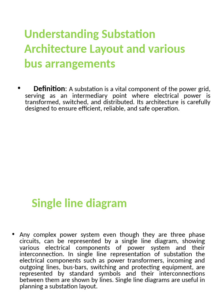 Substation Architecture and Bus Arrangements | PDF | Bus | Manufactured ...
