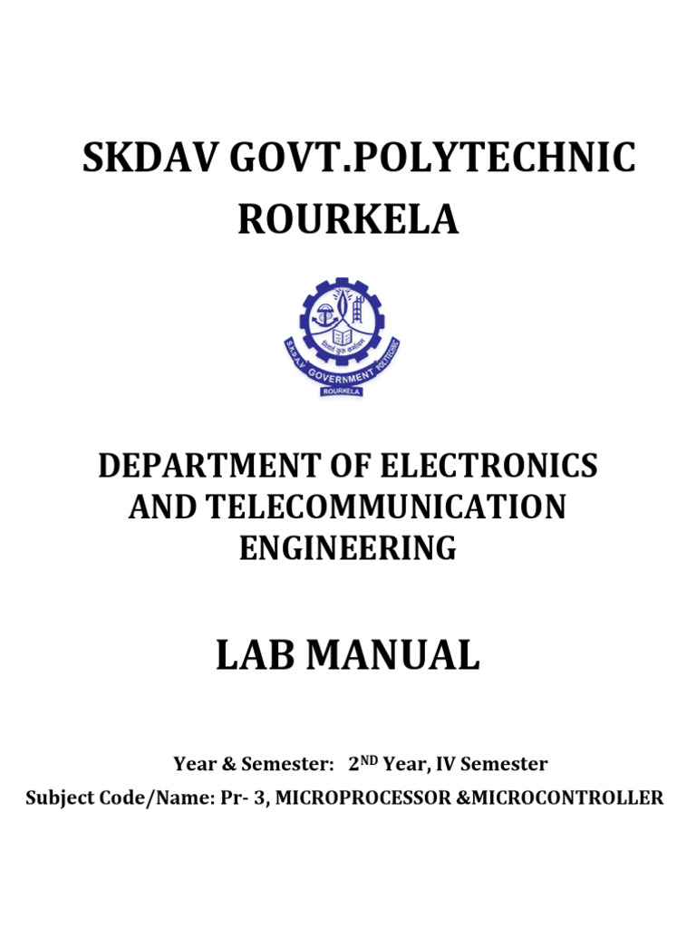 Microprocessor Manual-Converted 1 1586775738 | PDF | Computer Program | Programming