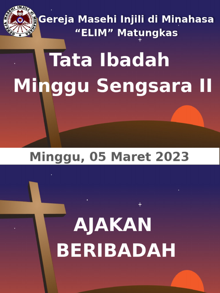 Tata Ibadah Minggu Sengsara II 2023 | PDF