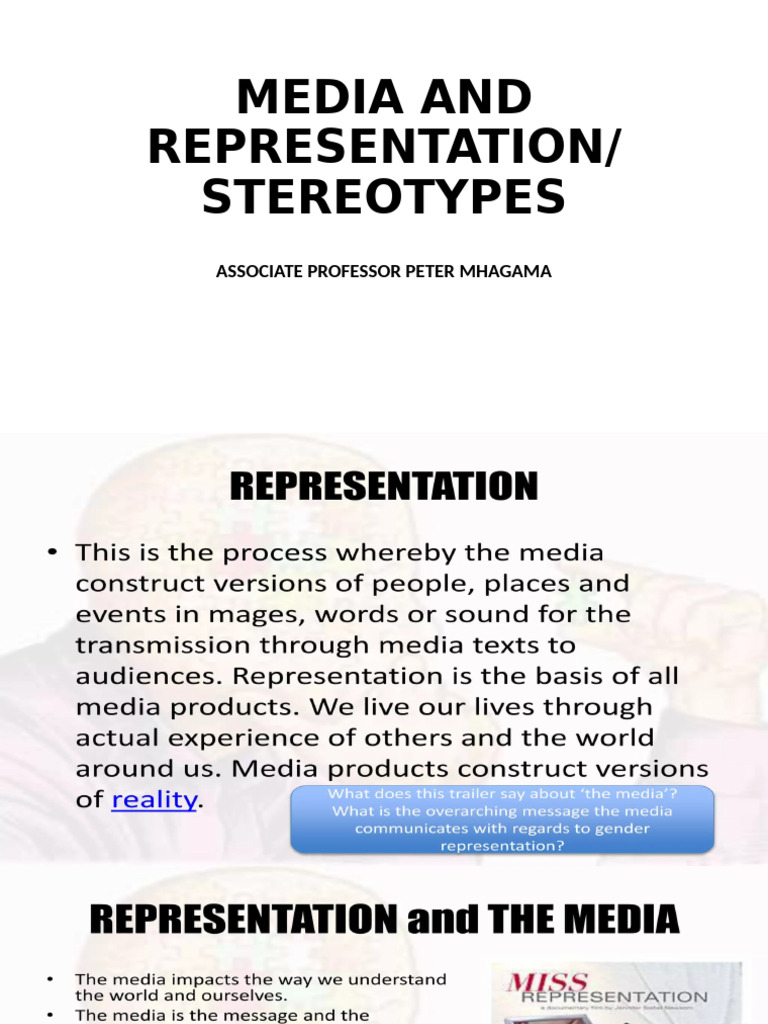 MEDIA AND REPRESENTATION | PDF
