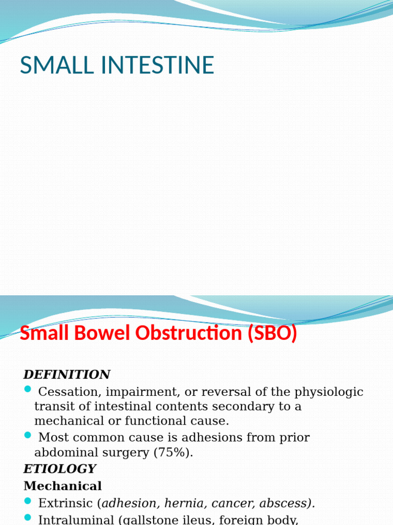 22 Surgery Class Small Intestine For Class | PDF | Clinical Medicine ...