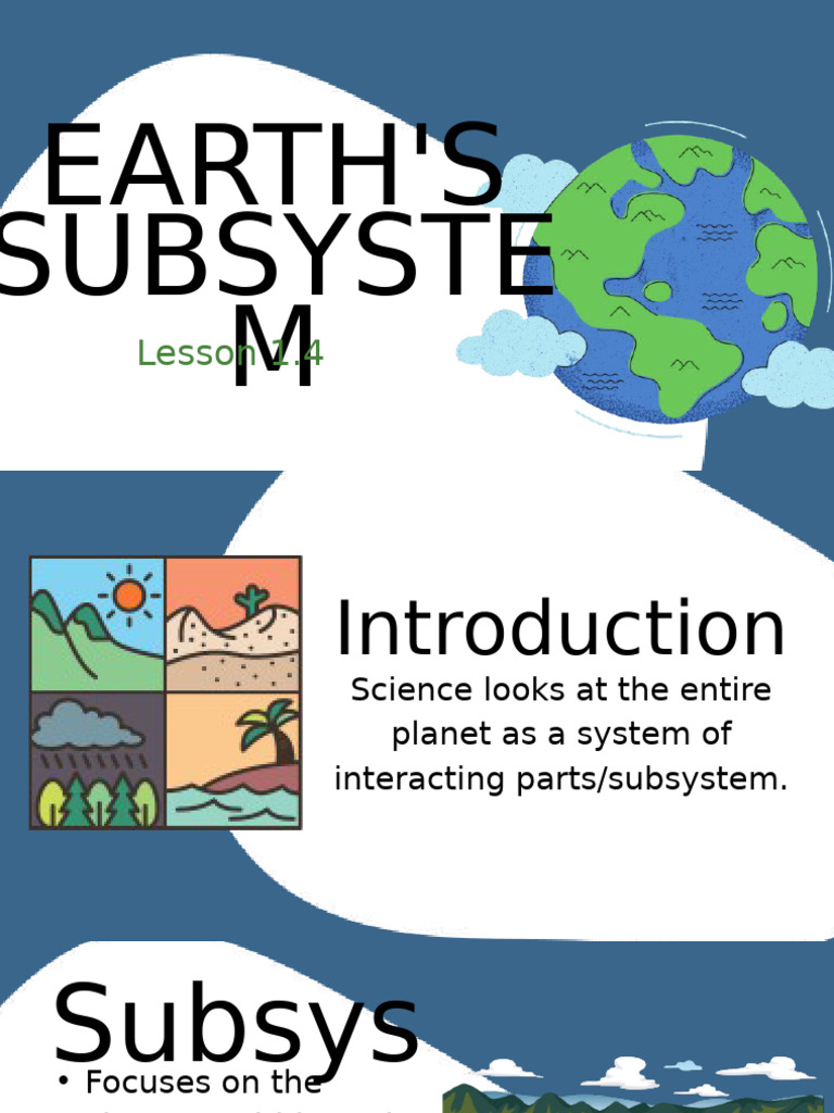 Lesson 1.4 Earth's Subsystem | PDF | Earth Sciences | Atmosphere