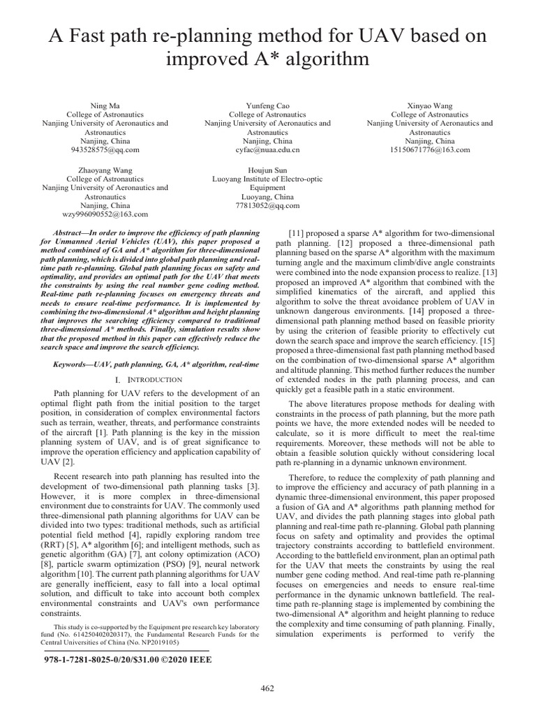 3 A_Fast_path_re-planning_method_for_UAV_based_on_improved_A_algorithm | PDF | Unmanned Aerial ...