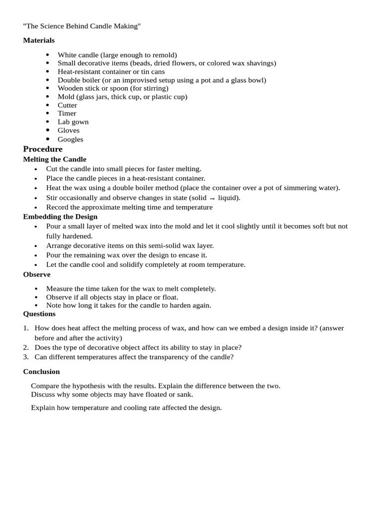 Candle | PDF