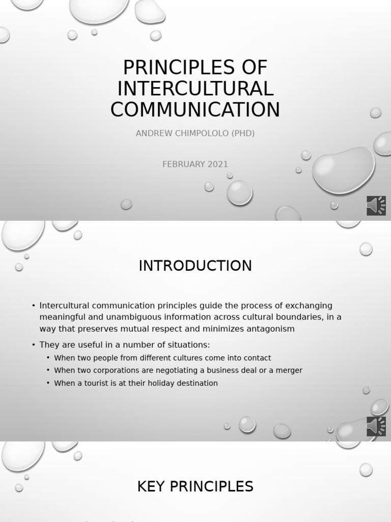 Topic 2 - Principles of Intercultural Communication | PDF